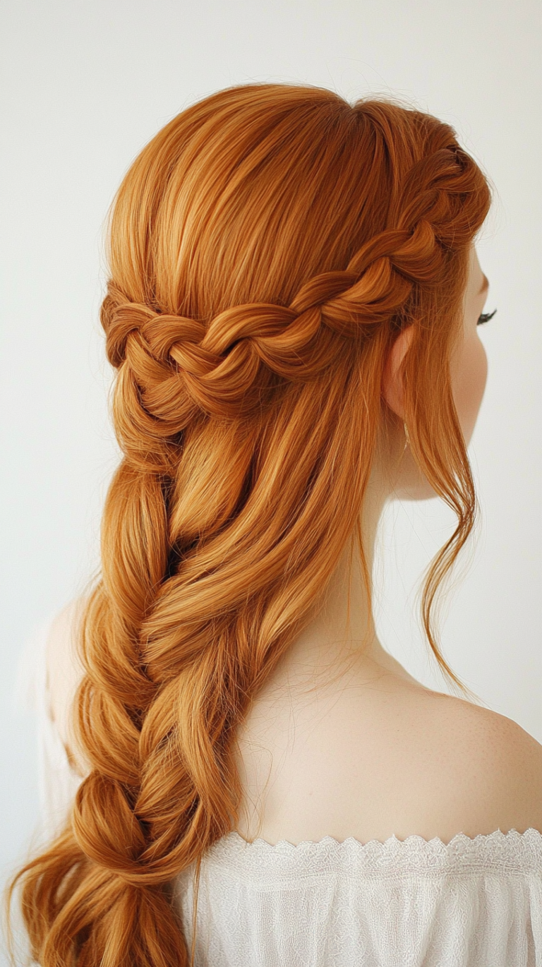 20 Half Up Half Down Hairstyles with Braids – Trendy & Stylish Looks ...