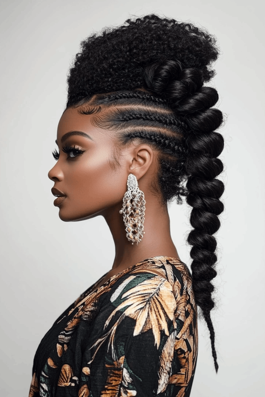15 Braided Mohawk for Black Women – Stylish & Trendy Looks - trimizy.com