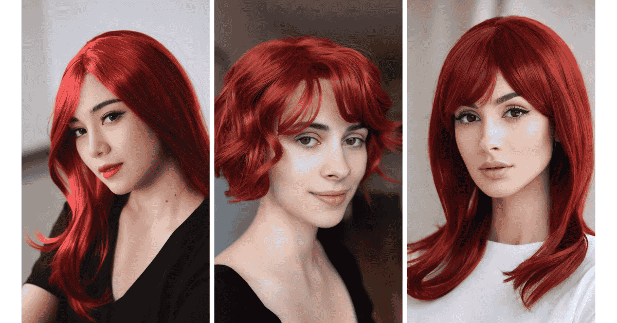 18 Red Wig Hairstyles: Trendy & Natural-Looking Styles for Women ...